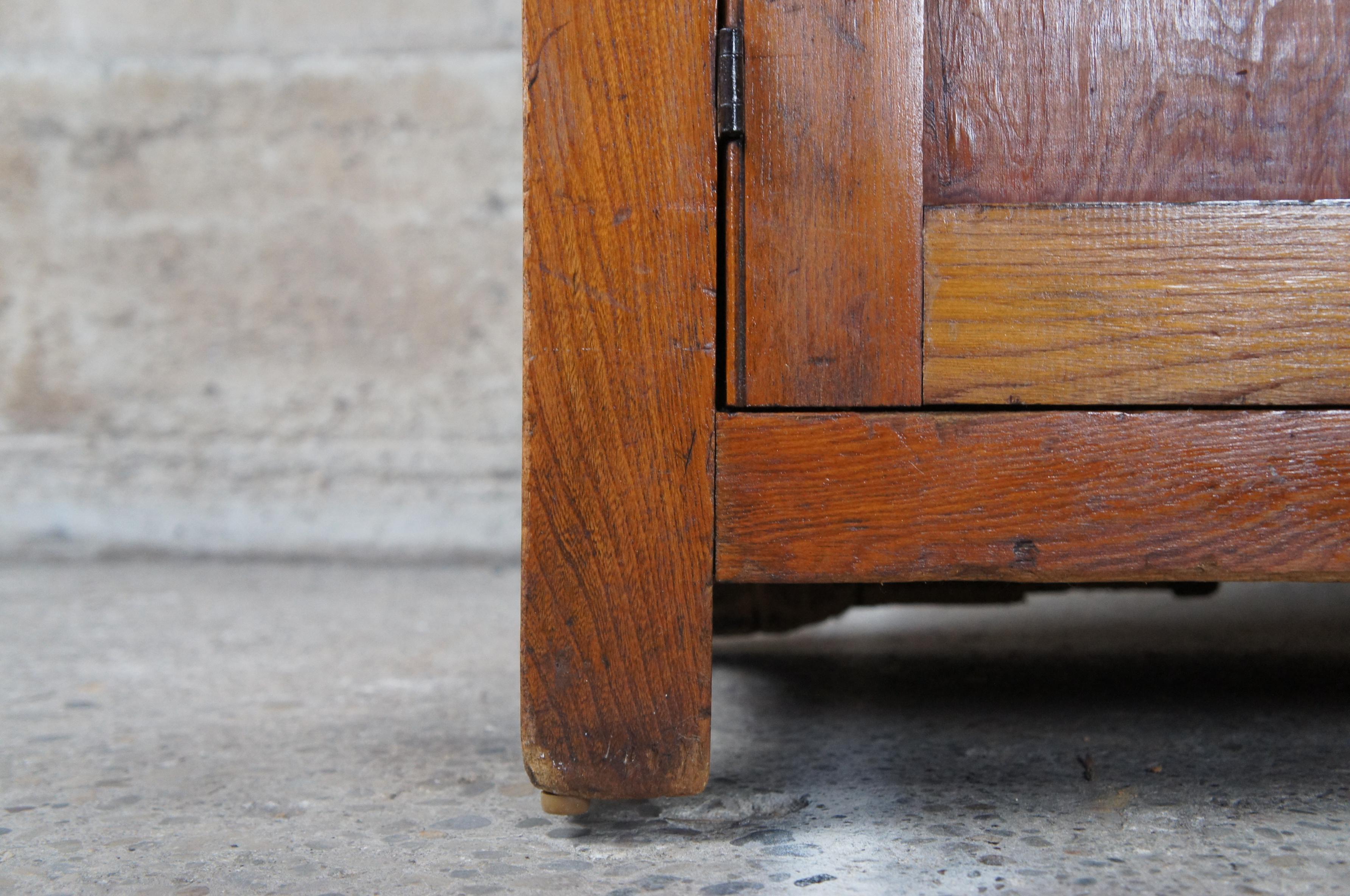 Antique Primitive Farmhouse American Pine China Display Cabinet Country ...