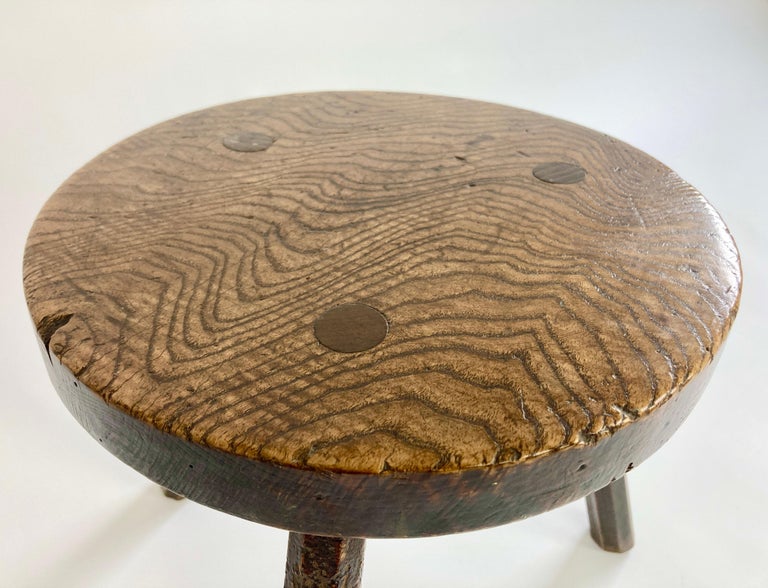 Antique primitive rustic Welsh farmhouse stool, circa 1900 For Sale at ...