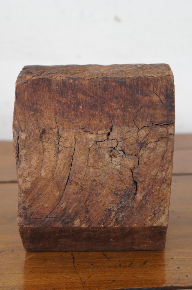 Antique Primitive Rustic Wooden Octagonal Sledge Hammer Carpenter ...