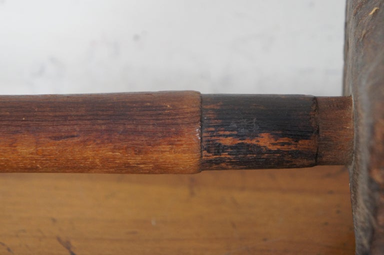 Antique Primitive Rustic Wooden Octagonal Sledge Hammer Carpenter ...