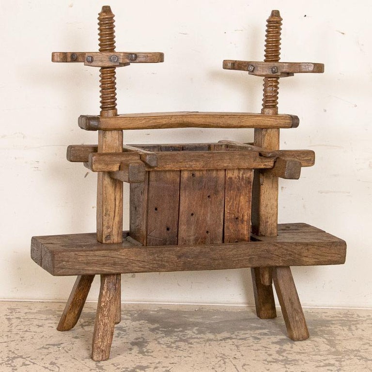 Antique Primitive Wood Wine Press, circa 1880 at 1stDibs