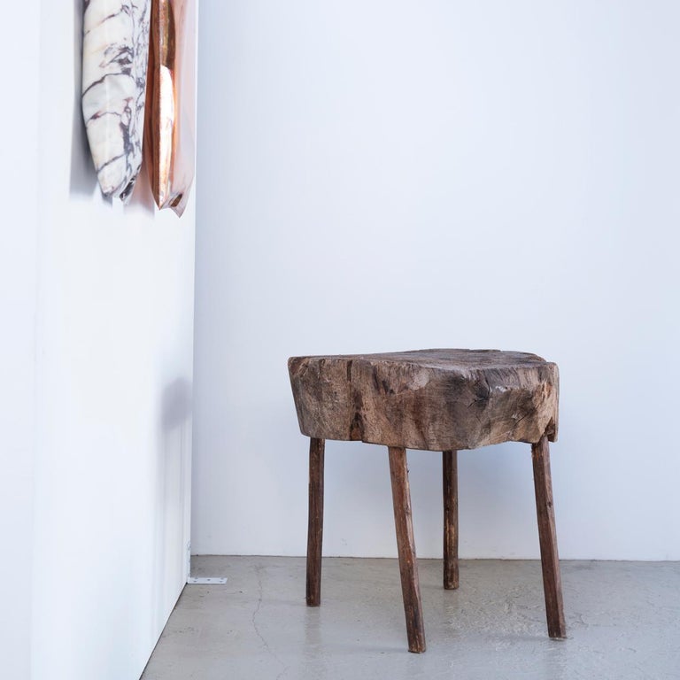 Antique Primitive Wooden Side Table, Stand from France For Sale at 1stDibs