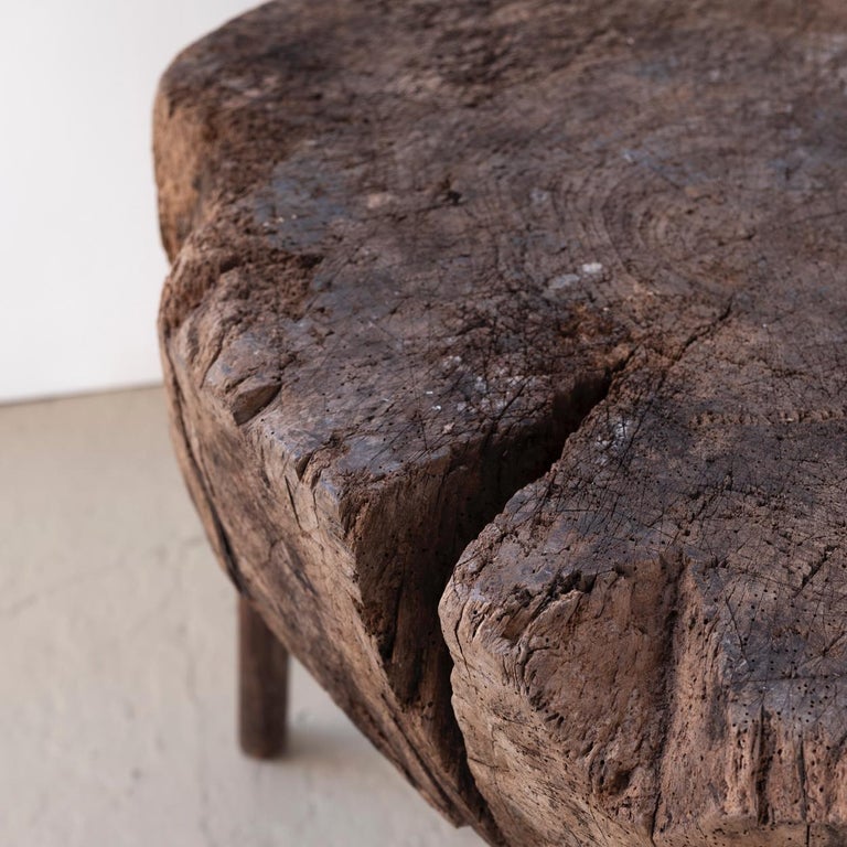 Antique Primitive Wooden Side Table, Stand from France For Sale at 1stDibs