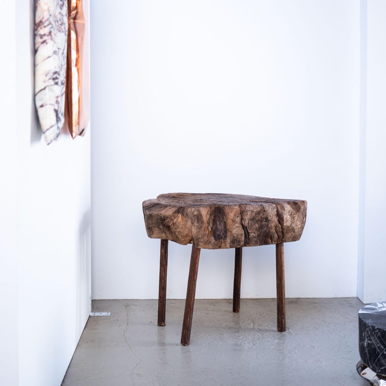 Antique Primitive Wooden Side Table, Stand from France For Sale at 1stDibs