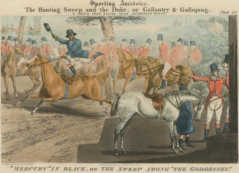 Antique Print 'Mercury in Black or the Sweep Among the Goddesses' by H ...