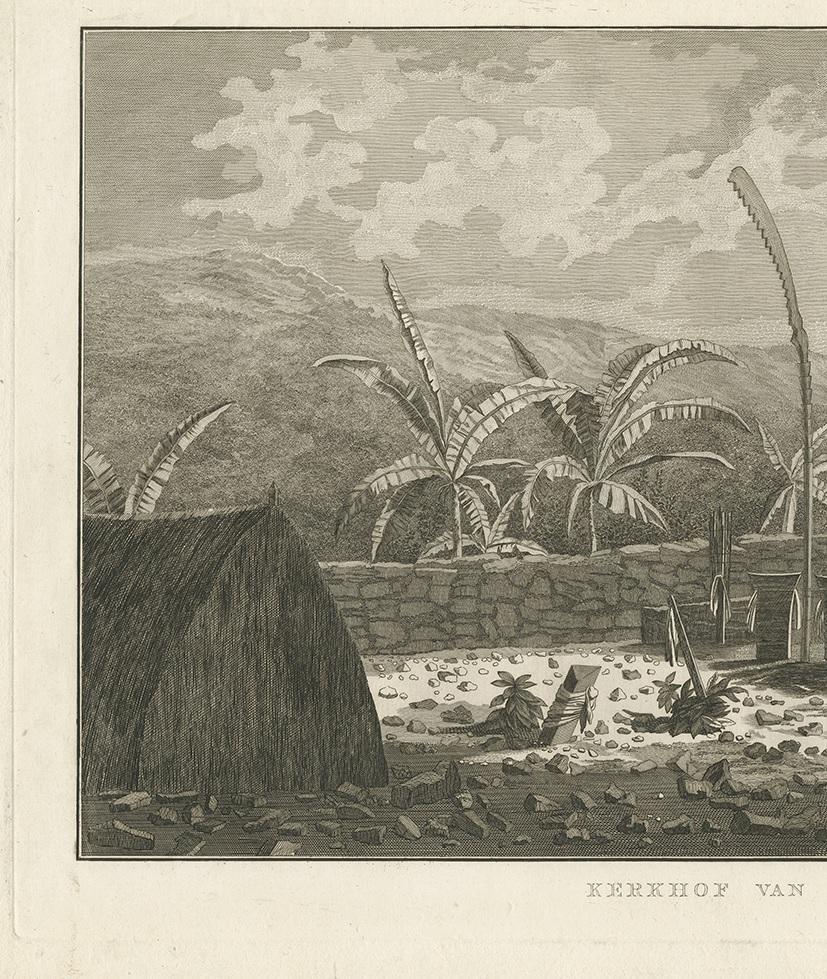 Antique Print of a Cemetery of Atooi Island by Cook, 1803 For Sale at ...