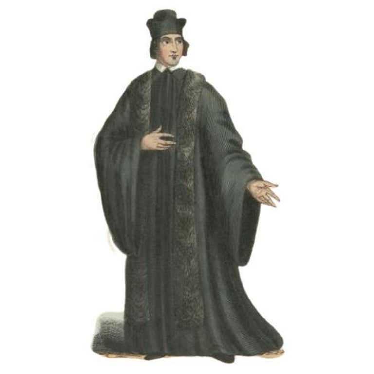 Antique Print of a Monk of the Alexians, 1845 For Sale at 1stDibs