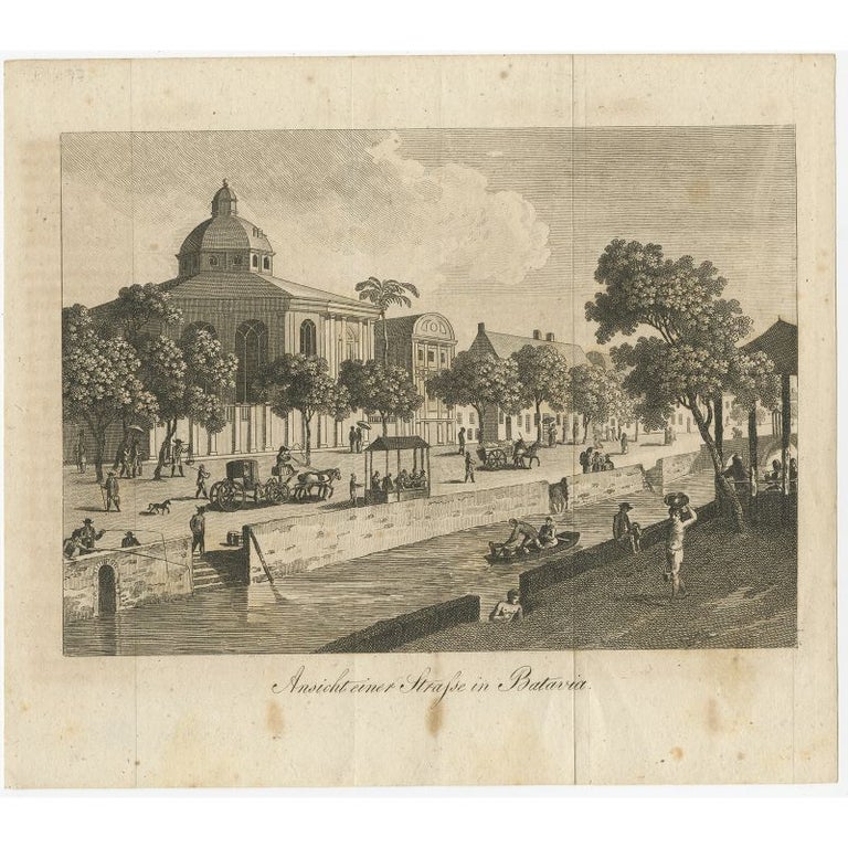 Antique Print of Batavia, Capital of the Dutch East Indies 'Indonesia ...