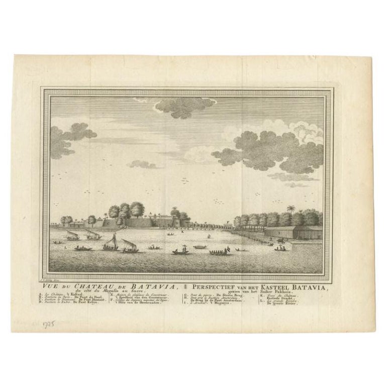 Antique Print of Capital Batavia in the Dutch East Indies 'Indonesia ...