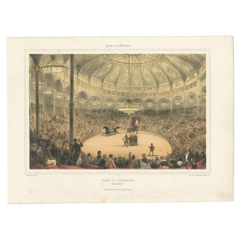 Antique Print of Circus on the Champs-élysées by Bry, 1856 For Sale at ...