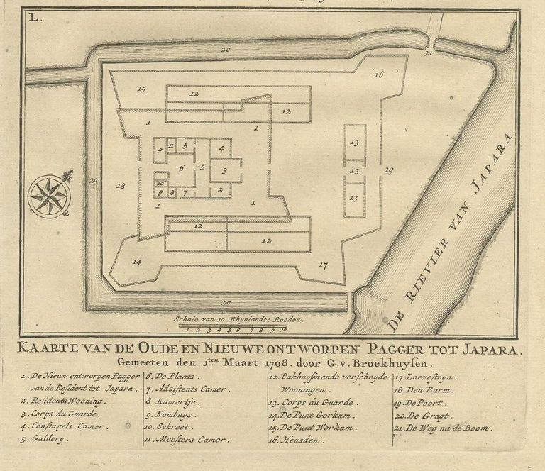 Antique Print of Fortresses in Java by Valentijn, 1726 For Sale at 1stDibs