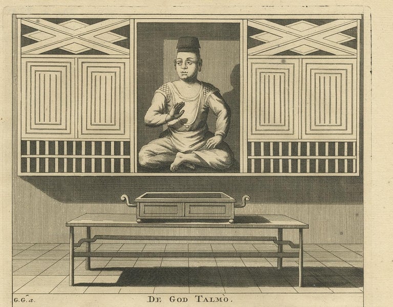 Antique Print of God Talmo and Goddesses Mintolo and Matso by Valentijn ...