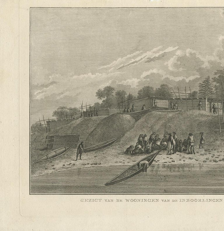 Antique Print of Houses in Nootka Channel by Cook, 1803 For Sale at 1stDibs