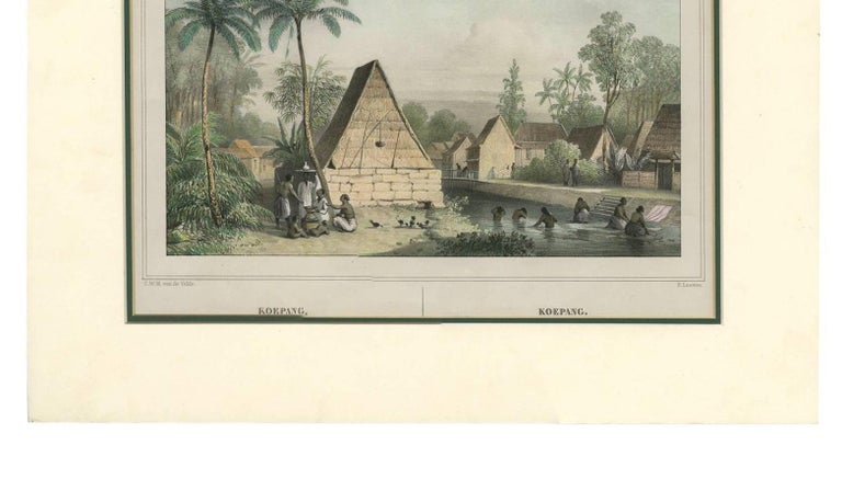 Antique Print of Koepang 'Timor, Indonesia' by C.W.M. Van De Velde ...