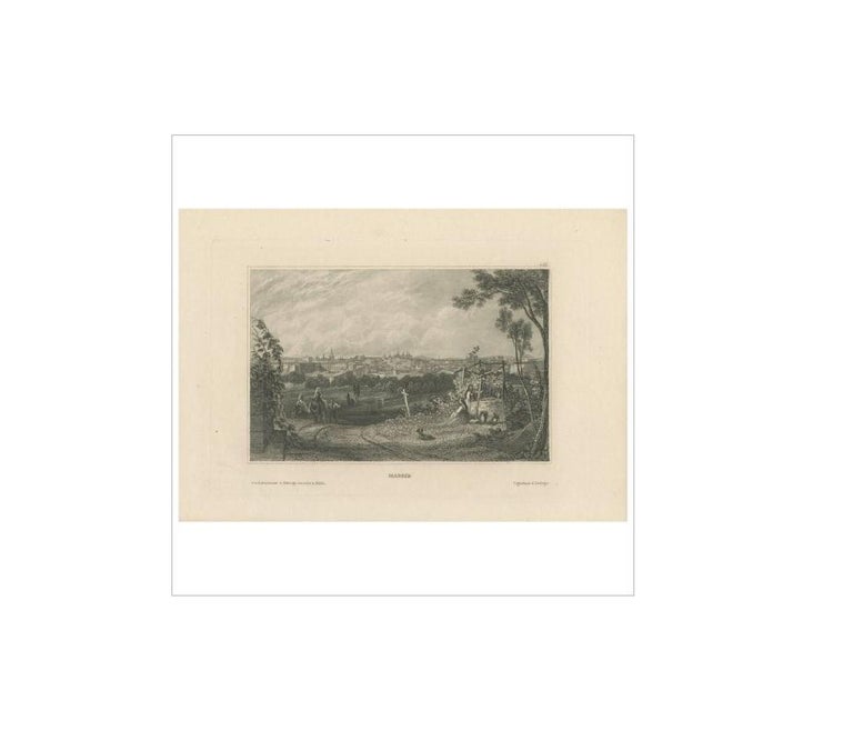 Antique Print of Madrid (c.1840) For Sale at 1stDibs