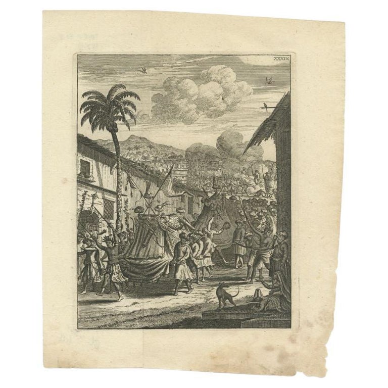 Antique Print of Moorish Celebrations in the Bengal Kingdom, 1775 For ...