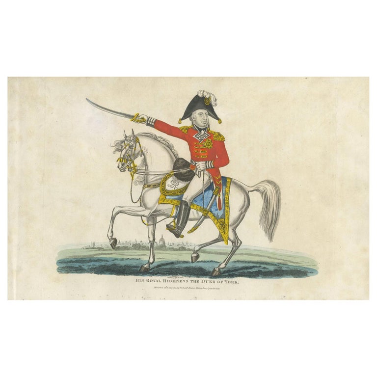 Antique Print of Prince Frederick, Duke of York and Albany, by Evans ...