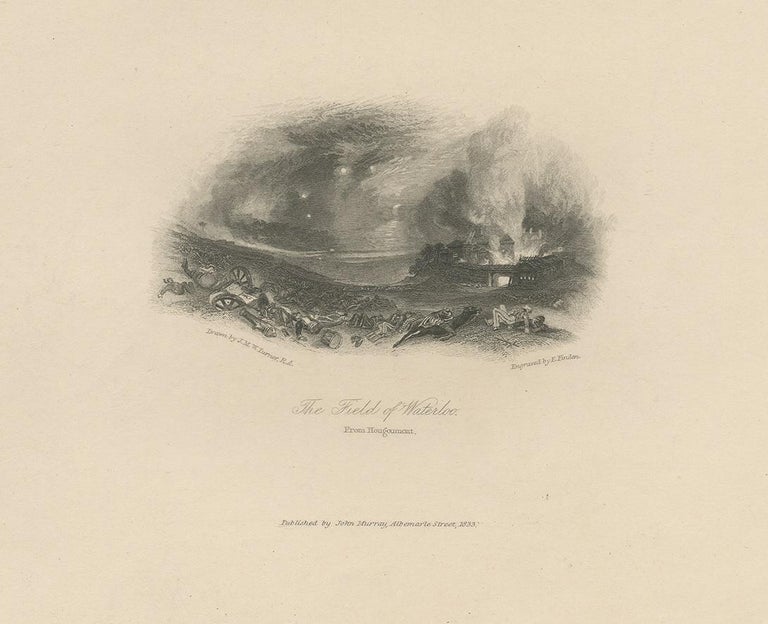 Antique Print of the Battle of Waterloo by Murray, '1833' For Sale at ...