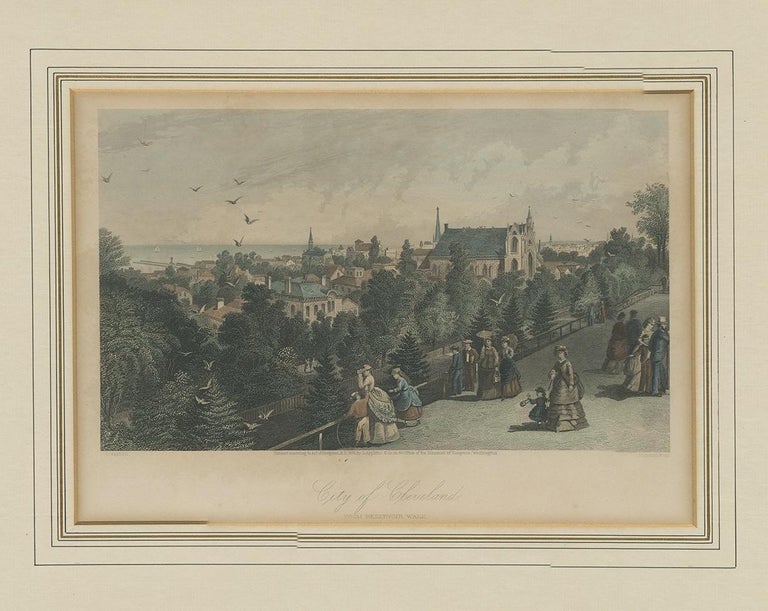 Antique Print of the City of Cleveland by Appleton, 1872 For Sale at ...