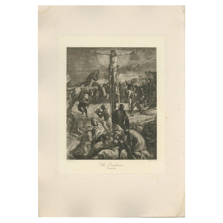 Antique Print of 'The Crucifixion' made after Tintoretto 'c.1890' For ...