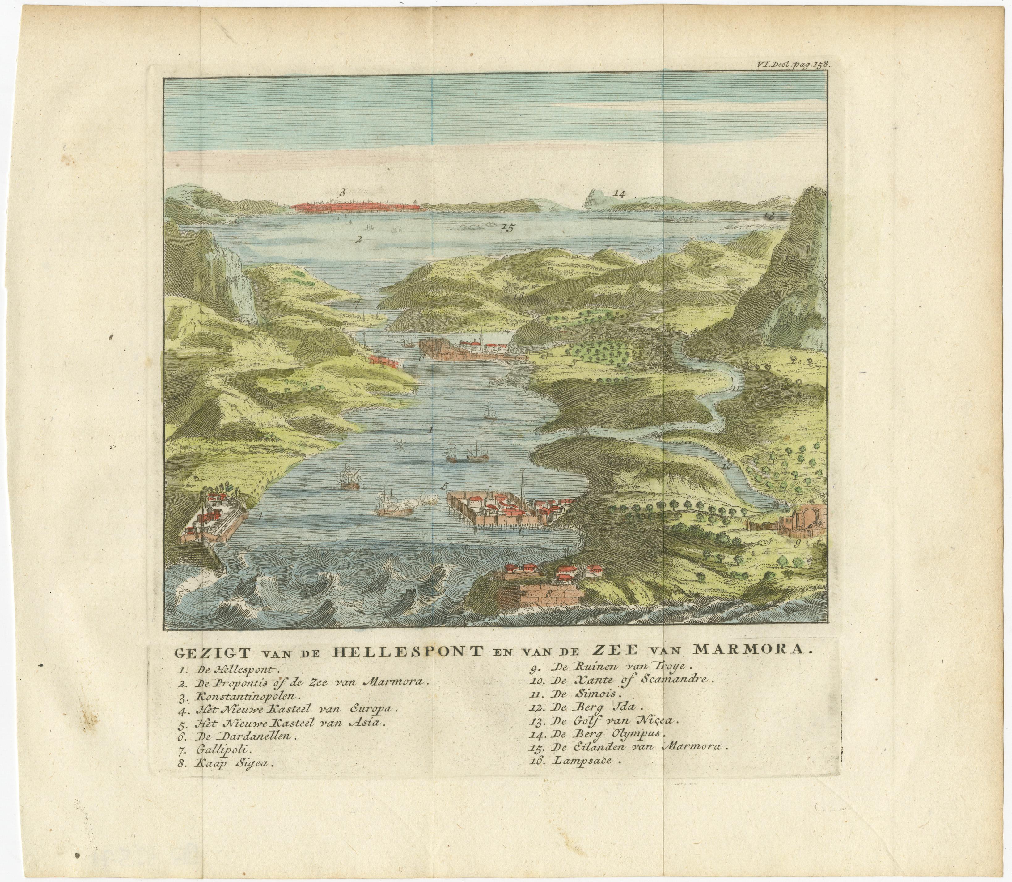 Antique Print of the Dardanelles, formerly called the Hellespont at 1stDibs