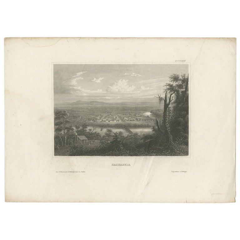 Antique Print of the Kaskaskia River by Meyer, circa 1850 For Sale at ...