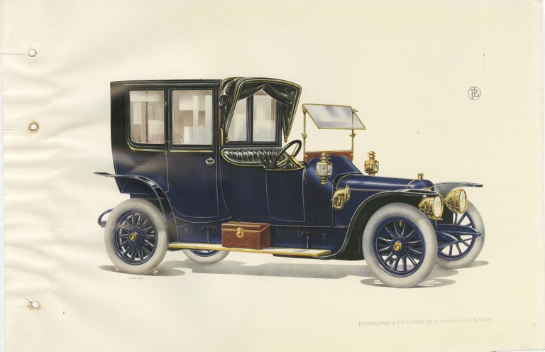 Antique Print of the Panhard et Levassor Coupe Avant Torpedo Car For ...