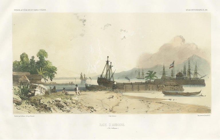 Antique Print of the Port of Ambon by D'Urville, circa 1850 For Sale at ...