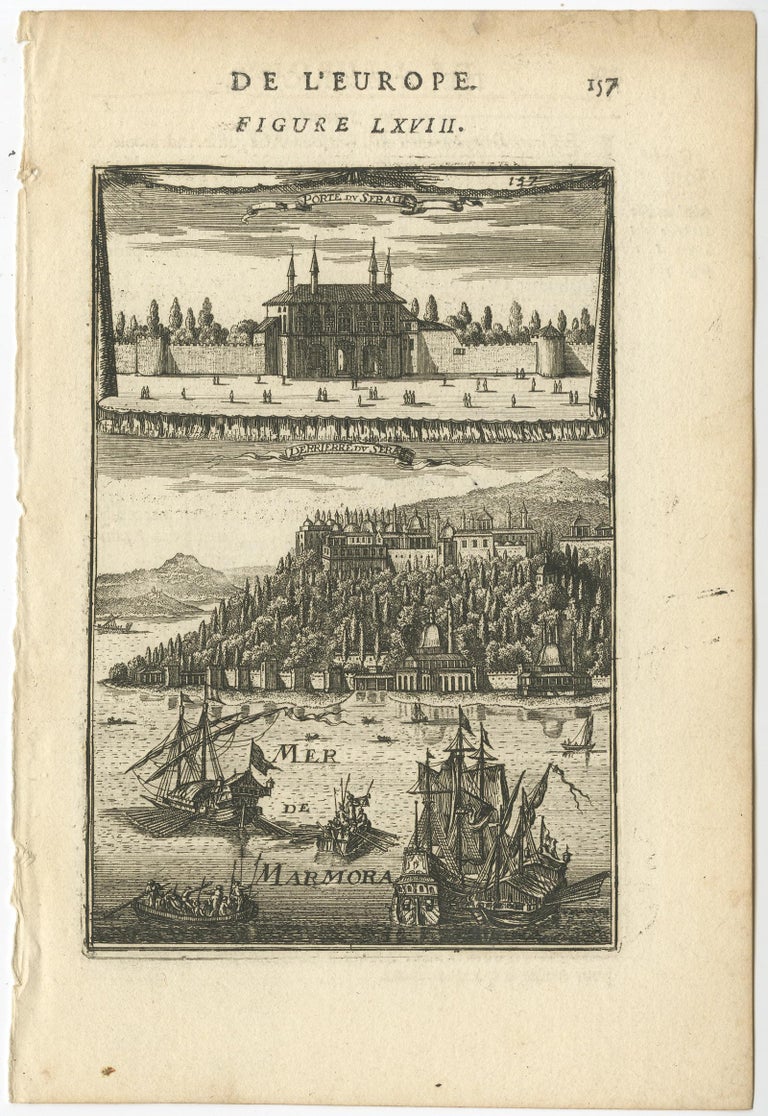 Antique Print of the Topkapi Palace in Istanbul, Turkey, 1683 at 1stDibs