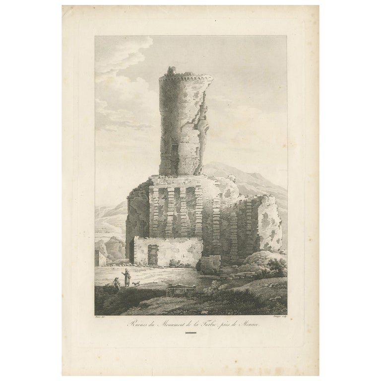 Antique Print of the Tropaeum Alpium by Piringer, 'circa 1780' For Sale ...
