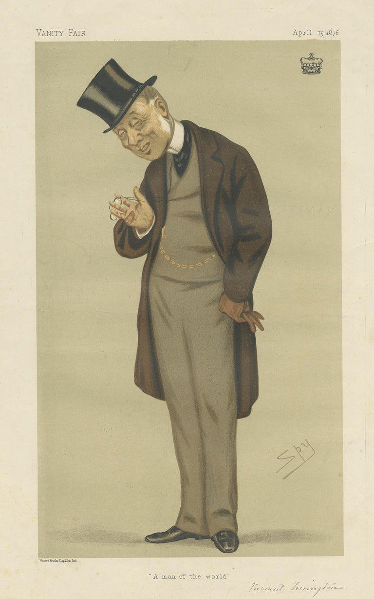 Antique Print of Viscount Torrington Published in the Vanity Fair, 1876 ...