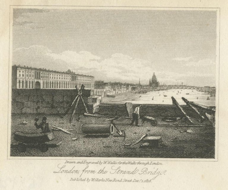 Antique Print of Waterloo Bridge by Clarke '1816' For Sale at 1stDibs