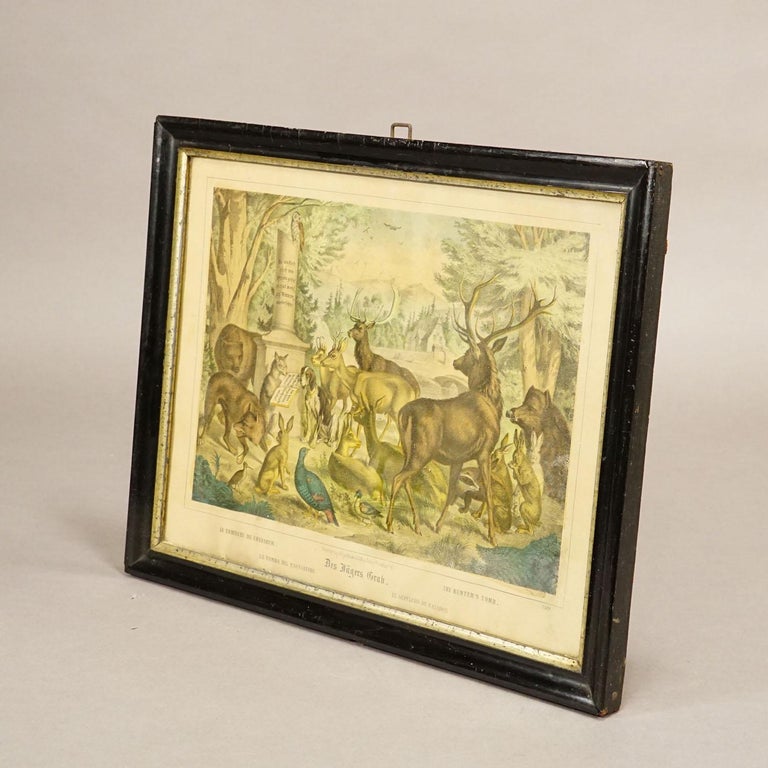 Antique Print "the Hunters Tomp", Germany Late 19th Century For Sale at ...