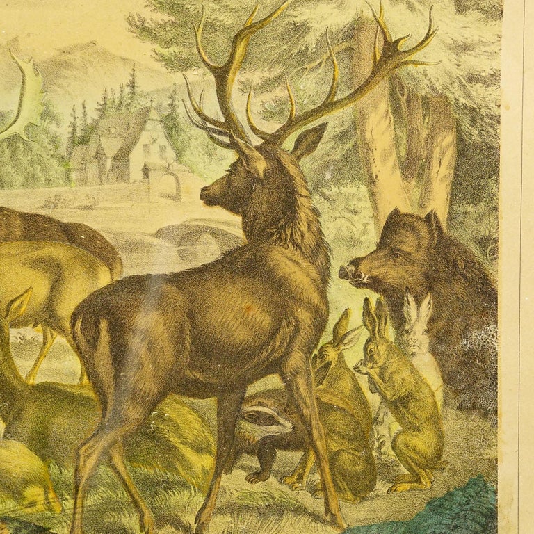 Antique Print "the Hunters Tomp", Germany Late 19th Century For Sale at ...