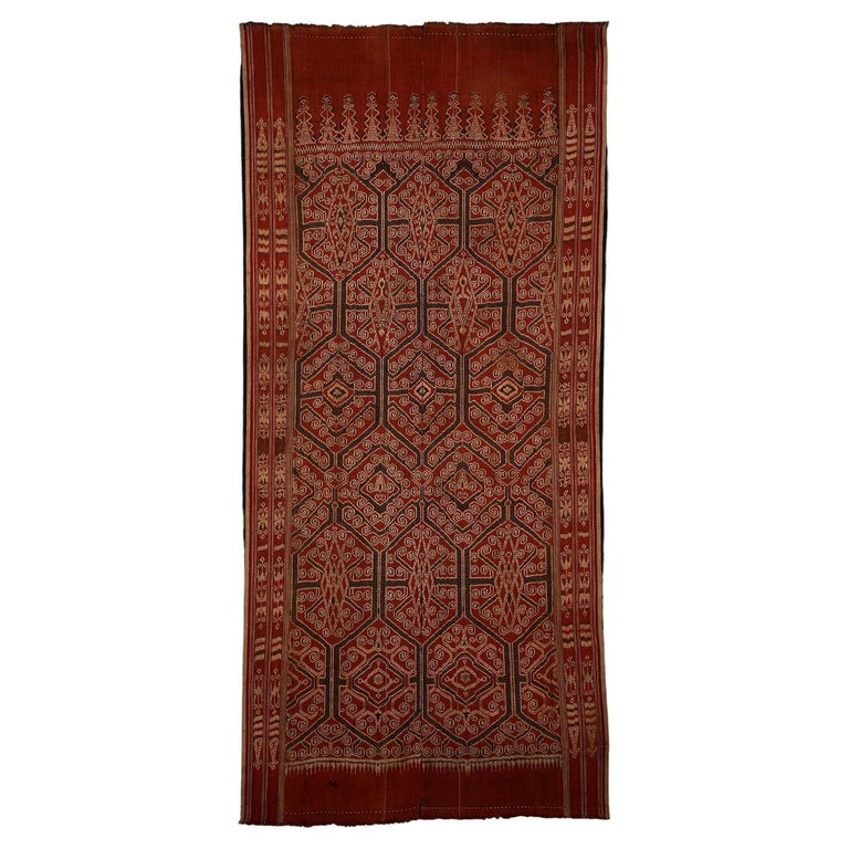 Antique Pua Kumbu, Ikat Woven Tribal Textile from Sarawak For Sale at ...