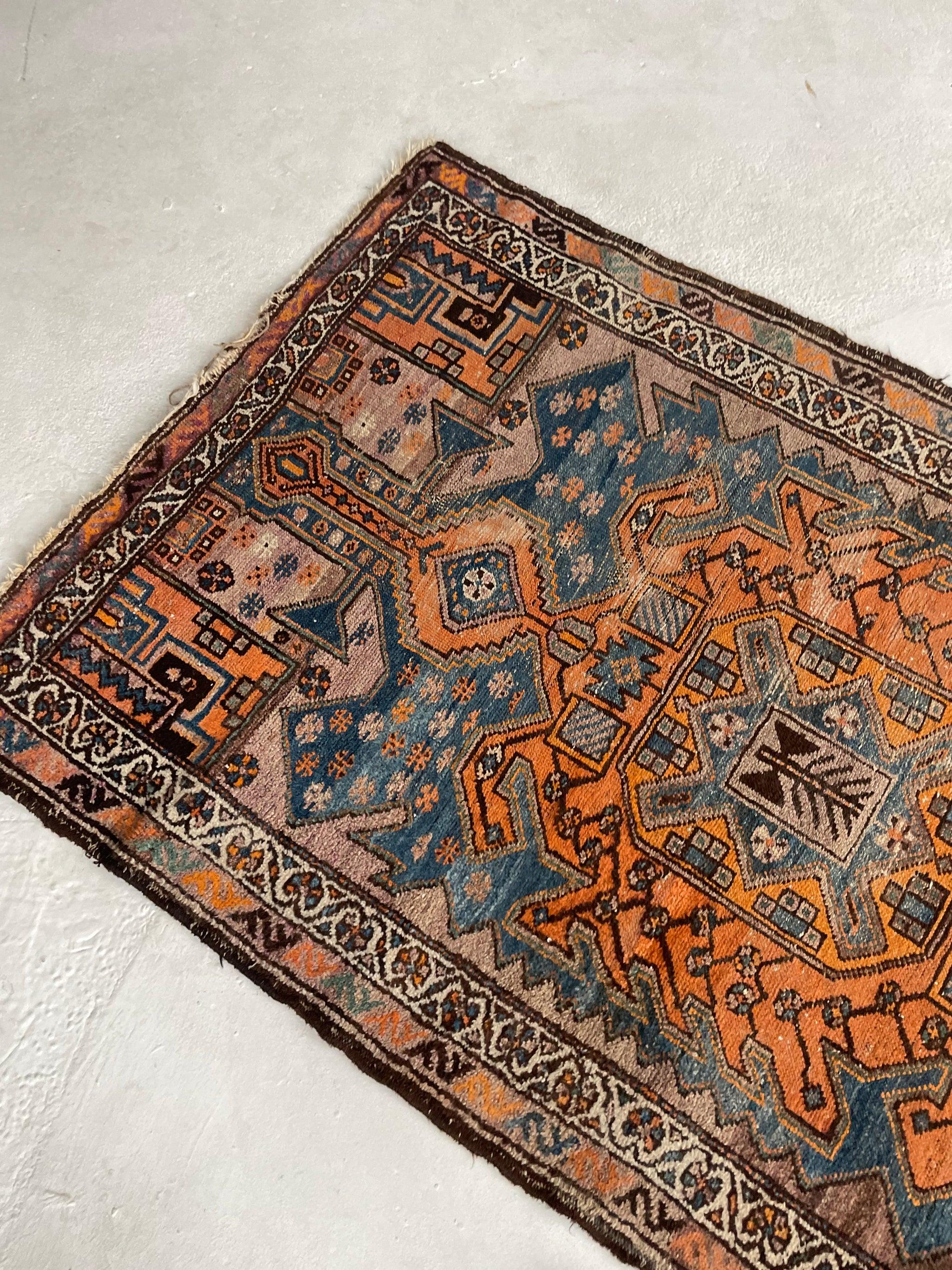 Antique Purple Mountain Range Runner Rug, circa 1930-1940's For Sale at ...