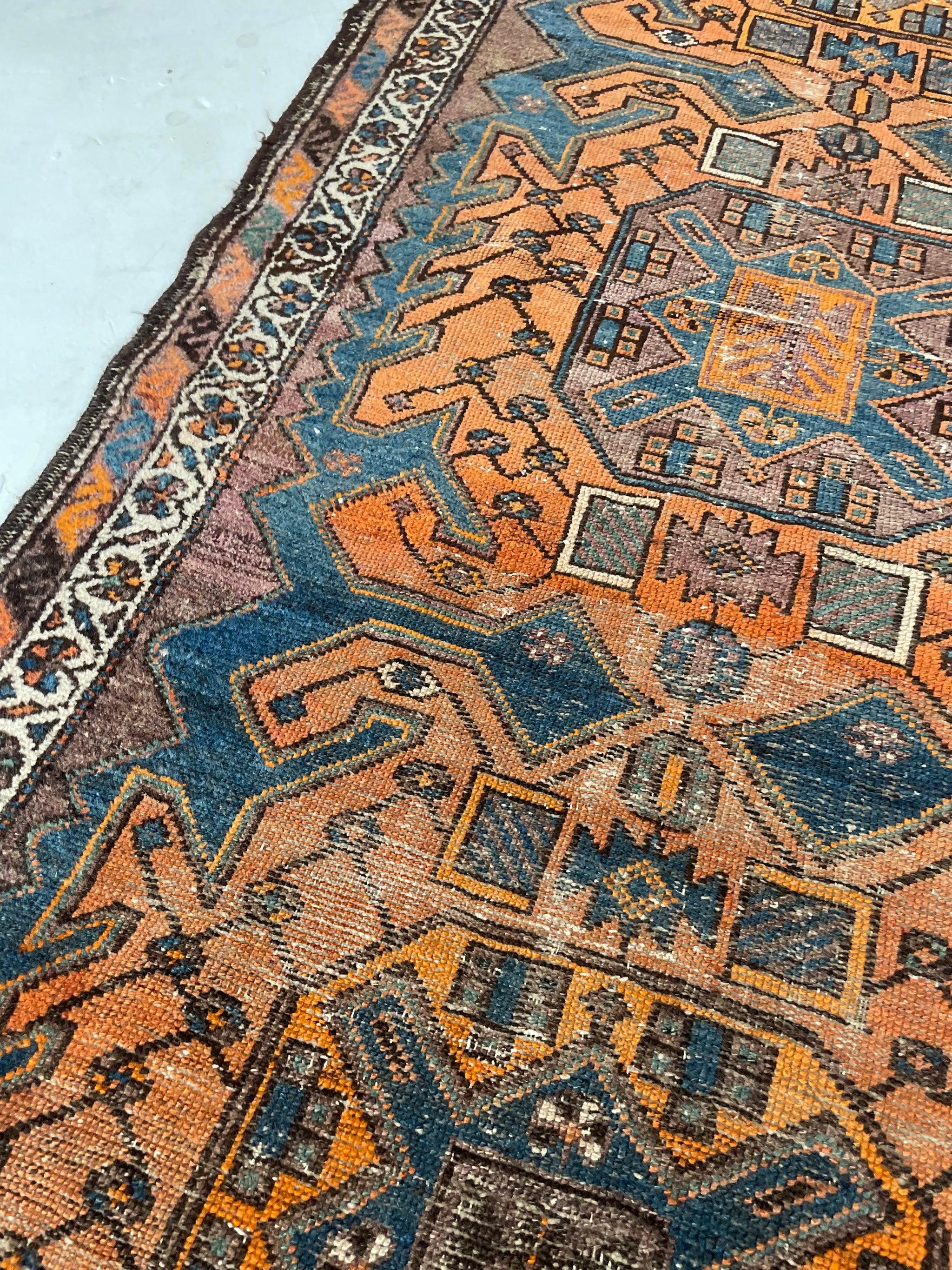 Antique Purple Mountain Range Runner Rug, circa 1930-1940's For Sale at ...
