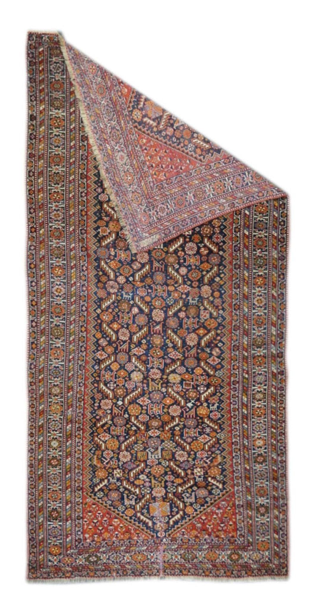 Antique Qashqai Rug 3'6'' x 7'5'' For Sale at 1stDibs Antique Qashqai Rug 3'6'' x 7'5'' For Sale at 1stDibs
