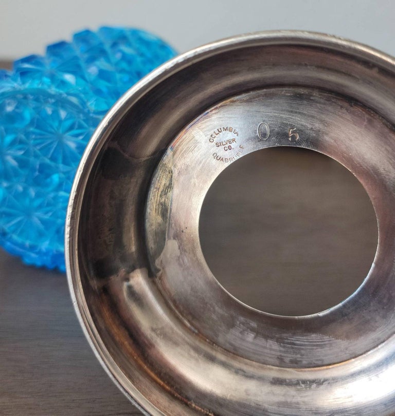 Antique Quadruple Silver-Plated Art Glass Pickle Castor For Sale at ...