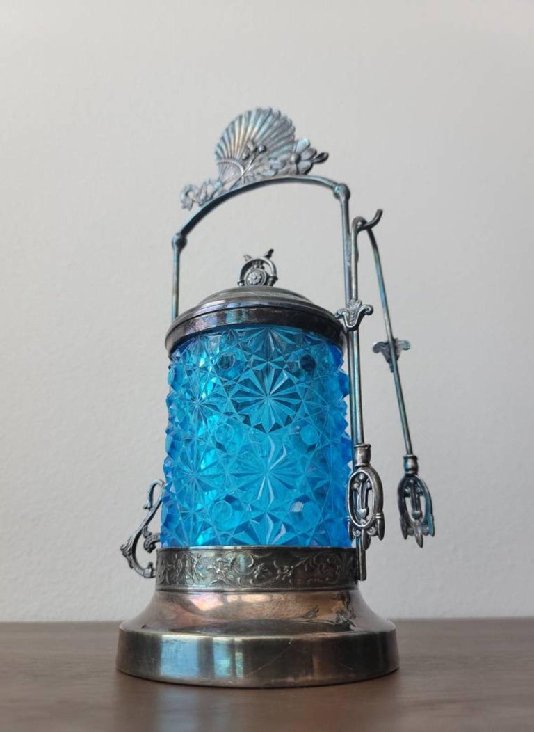 Antique Quadruple Silver-Plated Art Glass Pickle Castor For Sale at ...