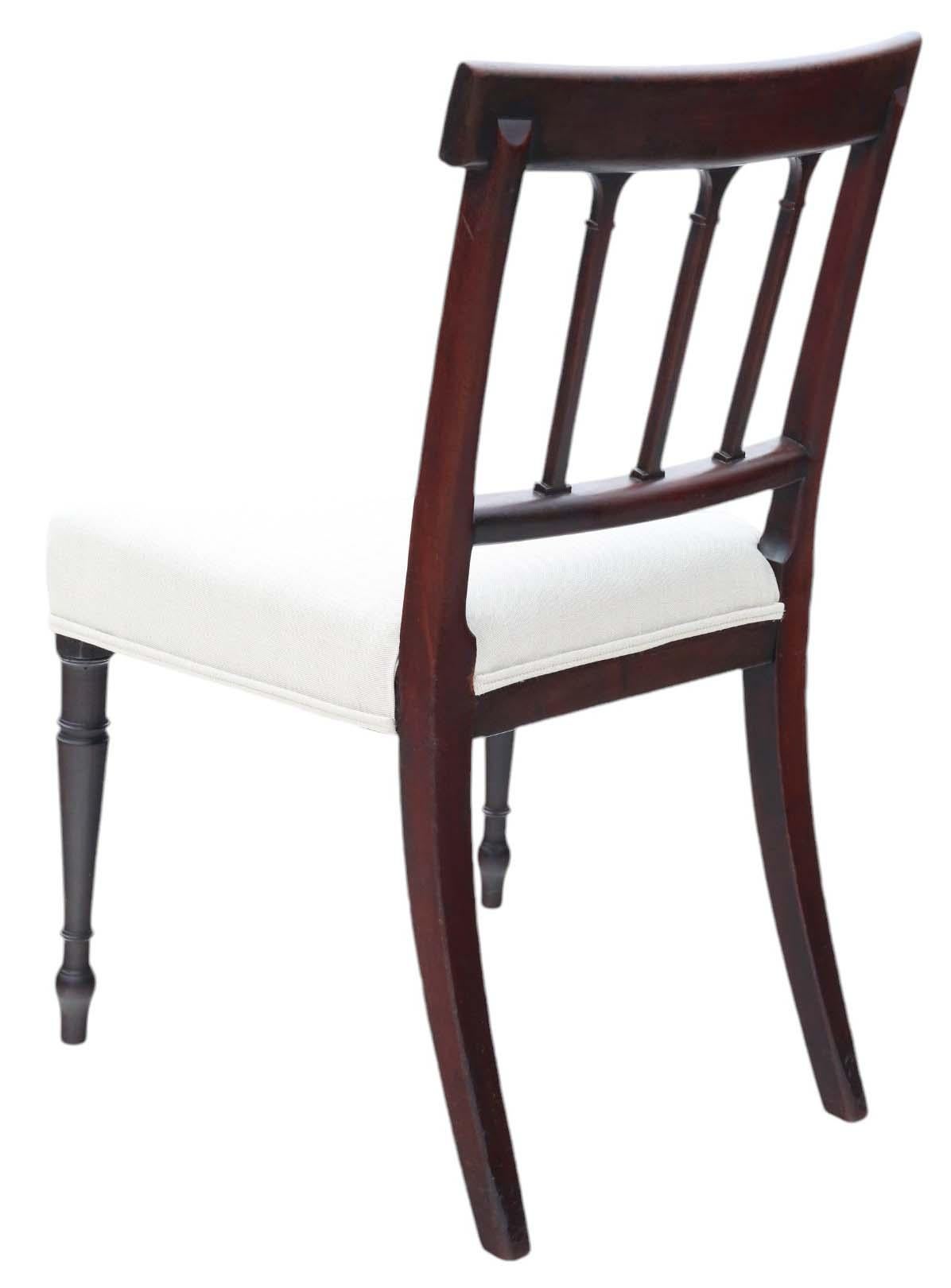 Antique quality set of 6 (5 plus 1 carver) 19th Century Mahogany dining ...