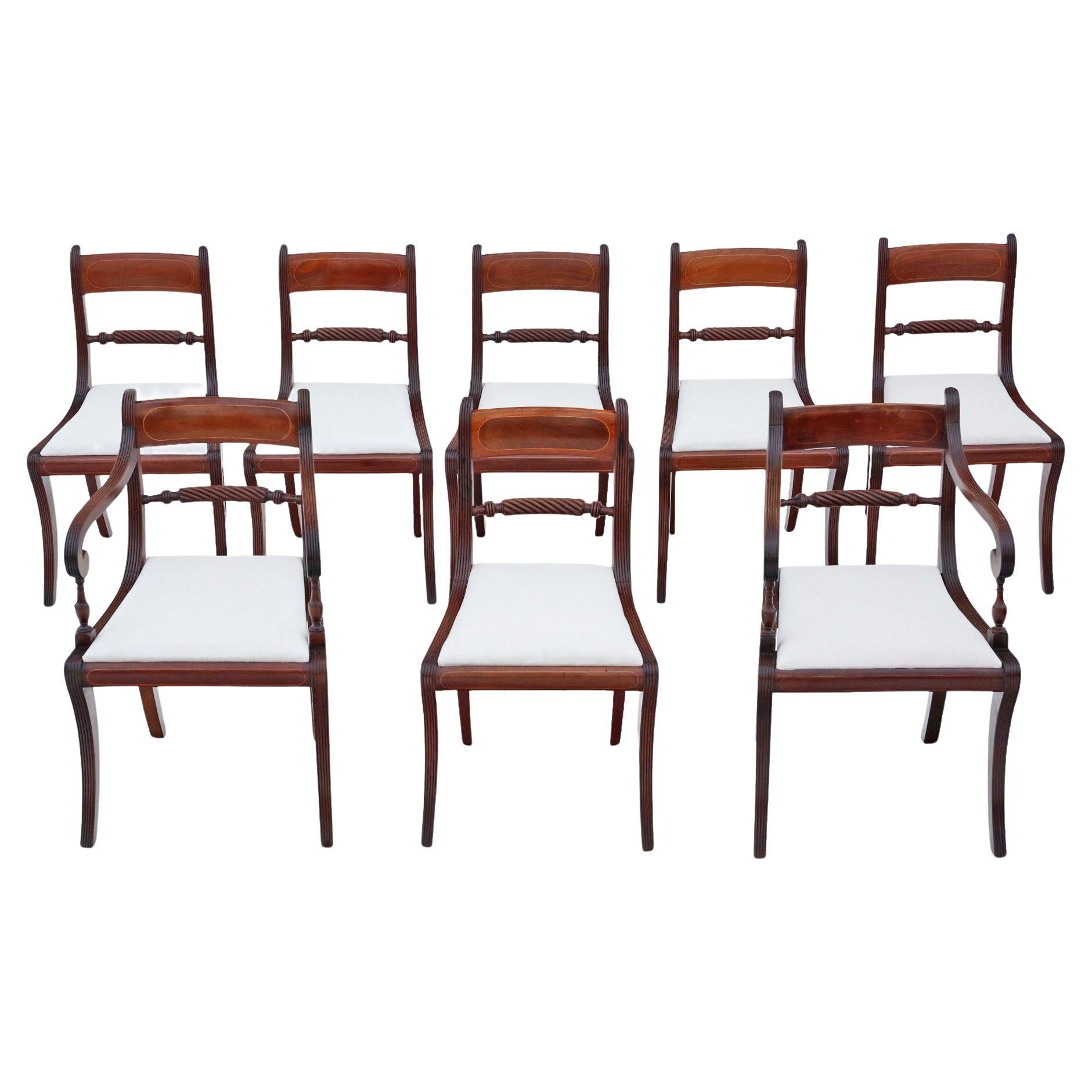 Antique quality set of 6 (5 plus 1 carver) 19th Century Mahogany dining ...