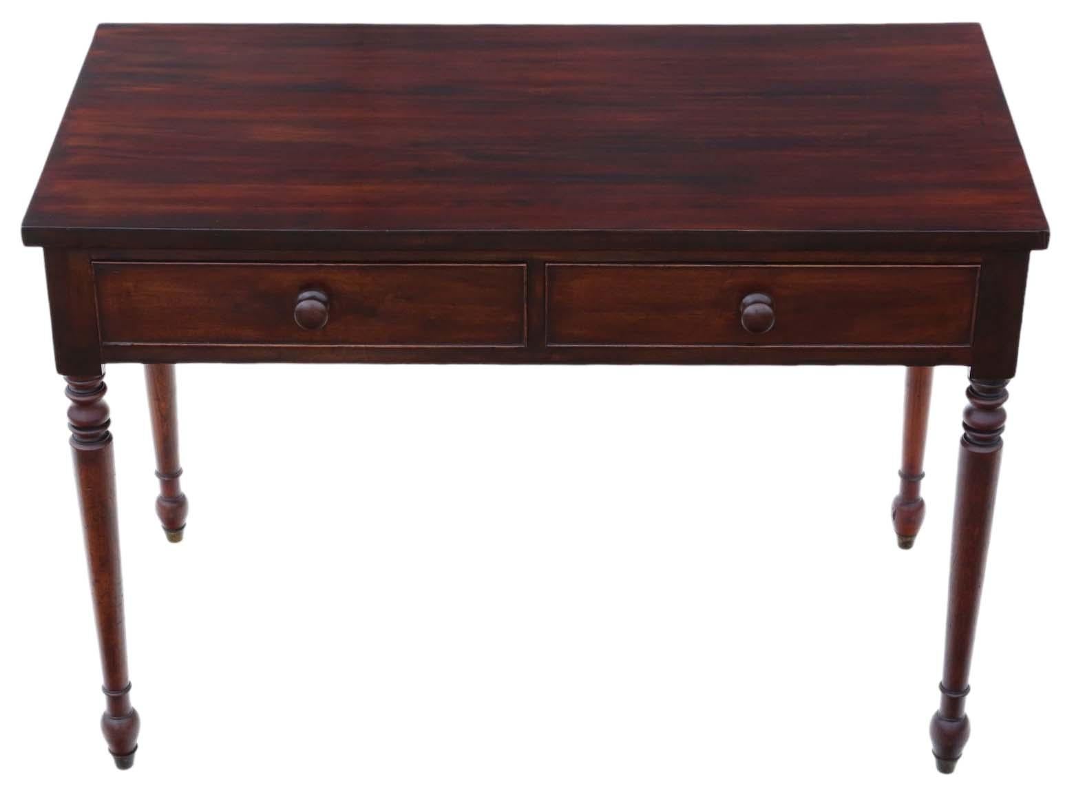 Antique Quality Writing Dressing Table 19th Century Desk Side Mahogany ...