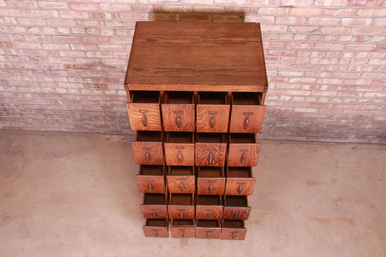 Antique Quarter Sawn Oak 20-Drawer Deed Filing Cabinet, circa 1890 at ...