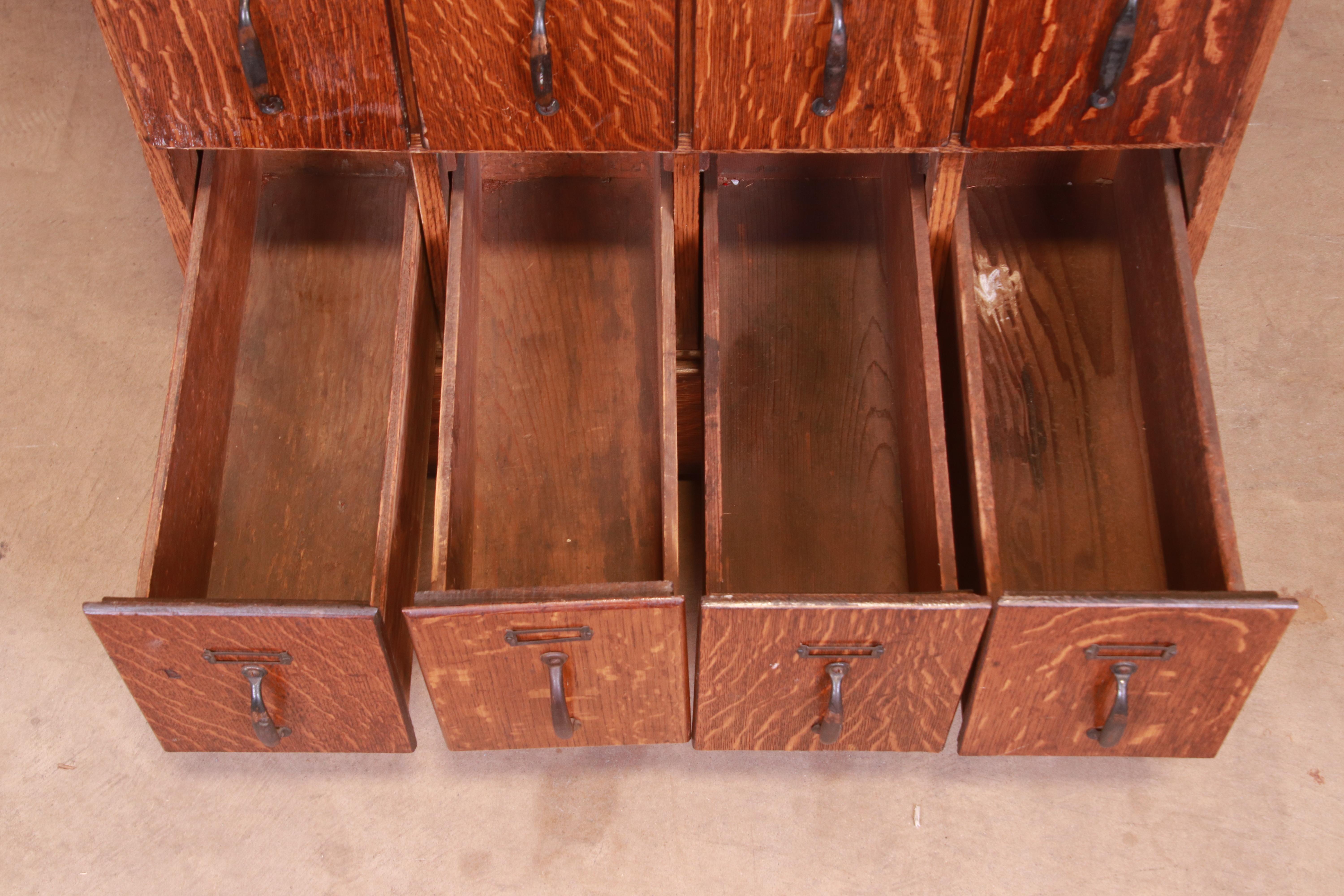 Antique Quarter Sawn Oak 20-Drawer Deed Filing Cabinet, circa 1890 at ...