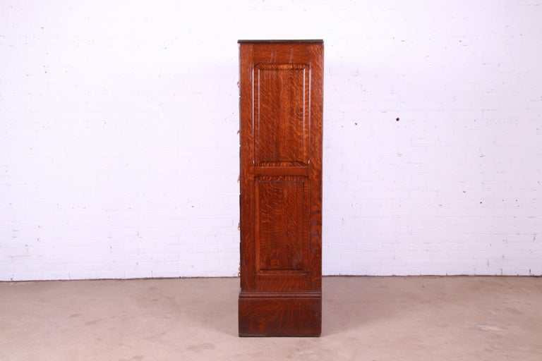 Antique Quarter Sawn Oak 35-Drawer Deed Filing Cabinet, Circa 1890 For ...