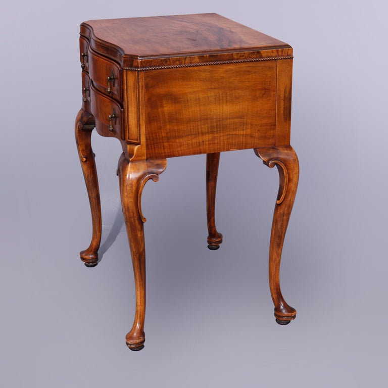 Antique Queen Ann Style English Circassian Walnut Side Tables Circa ...