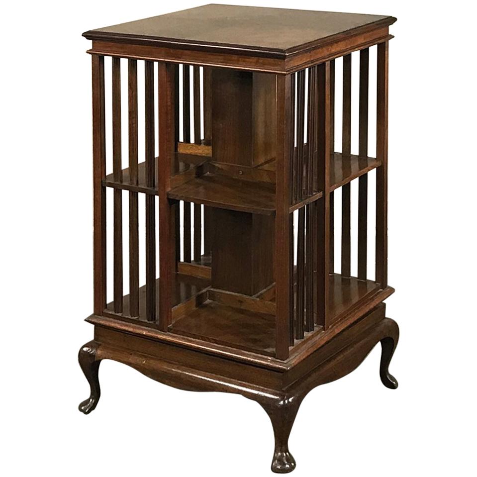 Antique Queen Anne Mahogany Revolving Book Stand at 1stDibs | book ...