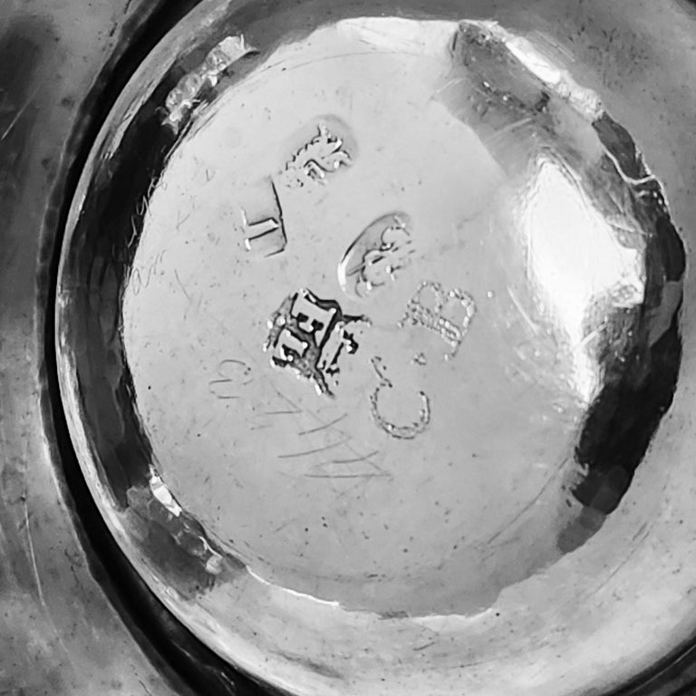 Antique Queen Anne Set of Four Salts 1714 Trencher Salt Pots 18th ...