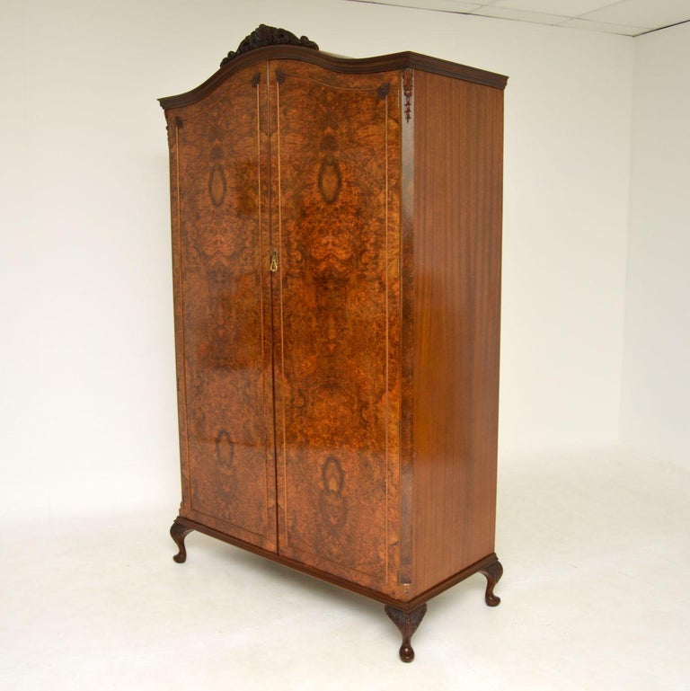 Antique Queen Anne Style Burr Walnut Wardrobe at 1stDibs | queen anne ...